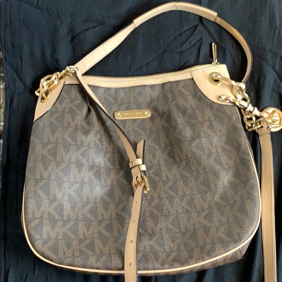 Michael Kors | Bags | Michael Kors Mk Brown Logo Bag And Wallet | Poshmark